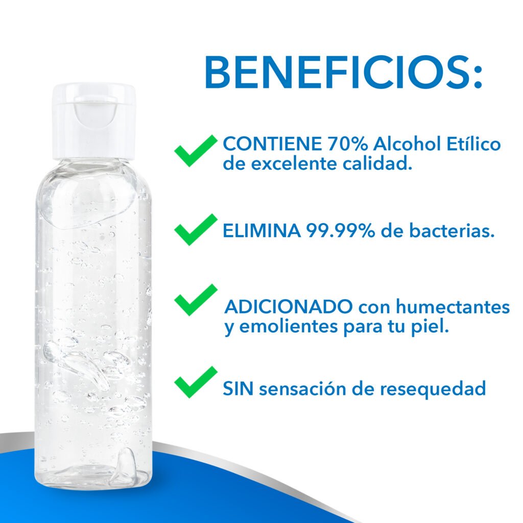 Gel Antibacterial 60 ml paquete 100 piezas Neutro | Dafer Health
